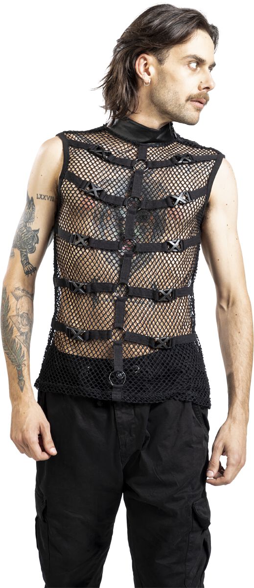 Punk Personalised Mesh Waistcoat | Punk Rave Tanktop | EMP